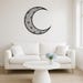 Moon Wood Wall Art, Wood Crescent Moon, Lunar Wall Decor, Half Moon ...