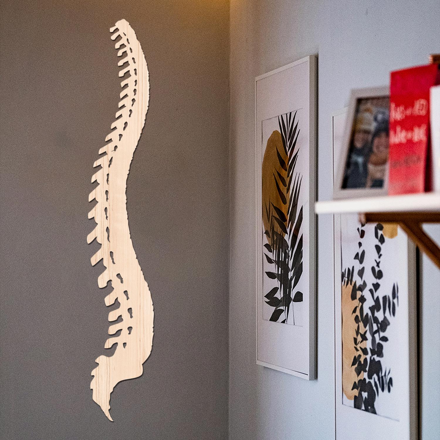 Spine Wall Decor, Wooden Spine Wall Art, Spine Wall Hanging, Human ...