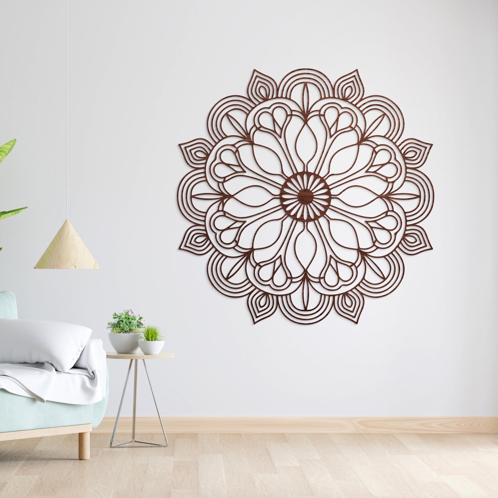 Wood Mandala Wall Art, Mandala Wall Hanging, Elegant Wooden Mandala ...