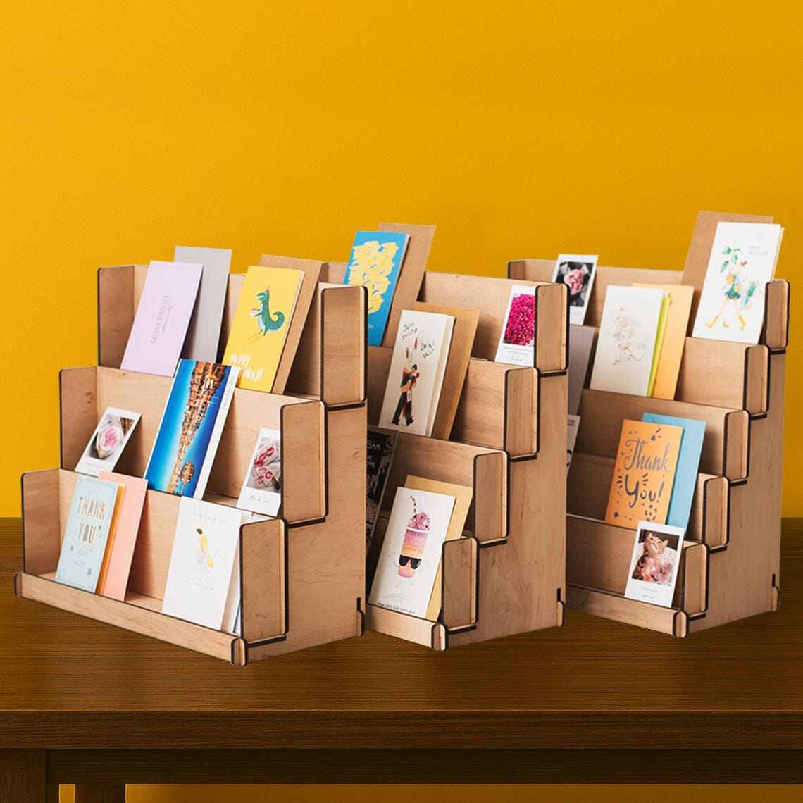 Greeting Cards Display Wood, Greeting Card Rack, Greeting Card Holder ...