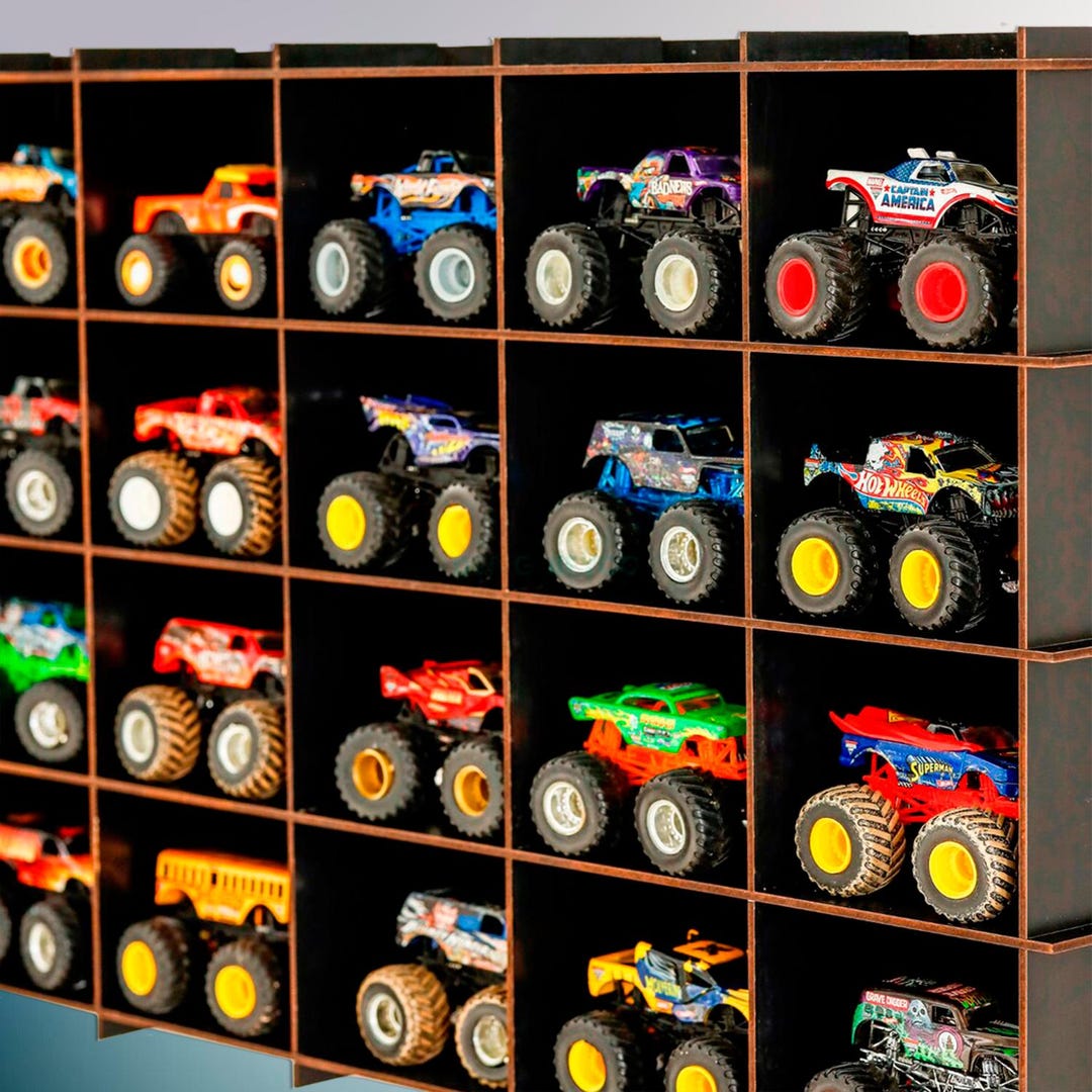 Monster Truck Storage, Toy Car Shelf, Monster Truck Display Case, Toy ...