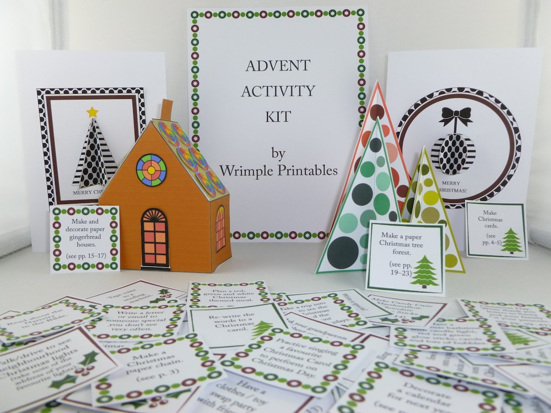 Christmas Advent Calendar Activity Kit Printable PDF for Refillable ...