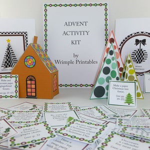 Christmas Advent Calendar Activity Kit Printable PDF for Refillable ...