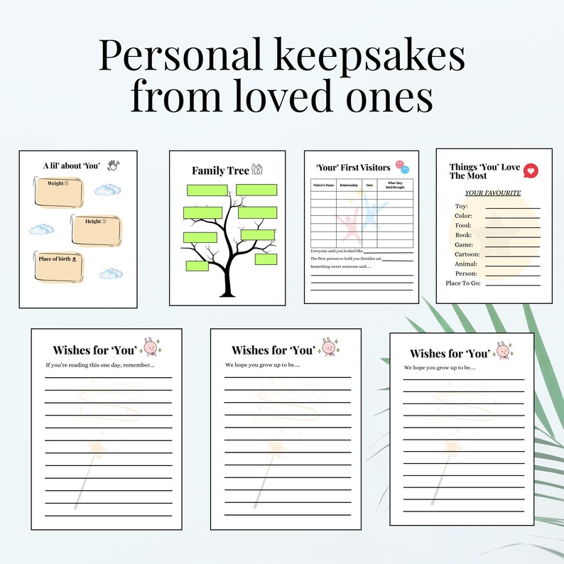 Editable Baby Memory Book Template | First Year Keepsake (canva) - Etsy