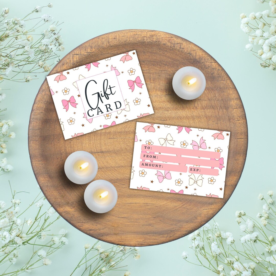 Printable Gift Card Template | Editable Gift Certificate | Instant ...
