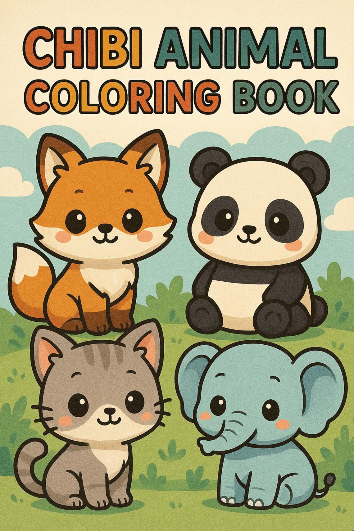 Adorable CHIBI Animal Coloring Pages Bundle - Fun Digital Download for ...