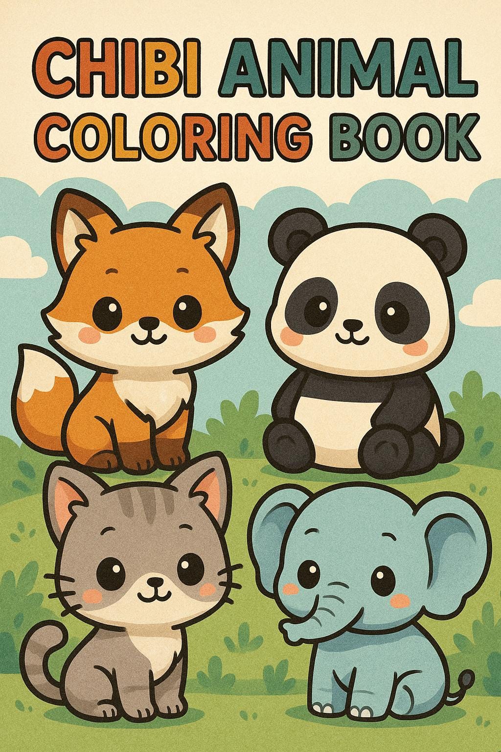 Adorable CHIBI Animal Coloring Pages Bundle - Fun Digital Download for ...