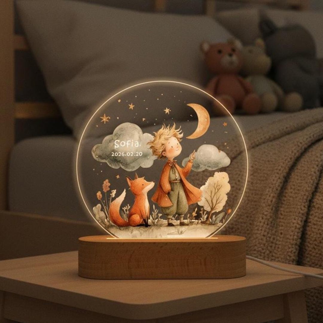 Customized Name the Little Prince Night Light, Personalized Chrildren ...