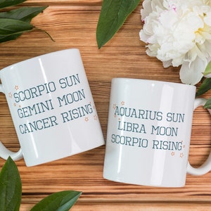 Custom Astrology Mug, Personalized Zodiac Gift, Horoscope Coffee Cup ...