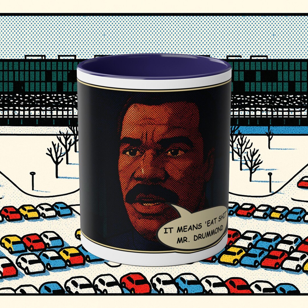Severance Milchick 'eat Shit Mr. Drummond' Comic Style Mug - Pop Art ...