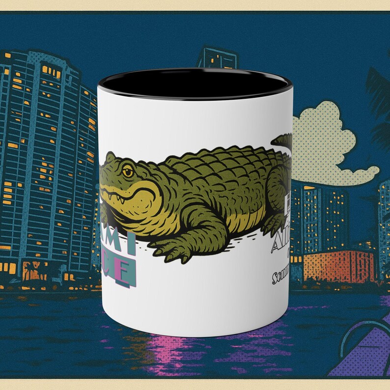Elvis the Alligator Mug - Miami Vice Pet Tribute - Retro 80s Crime Show ...