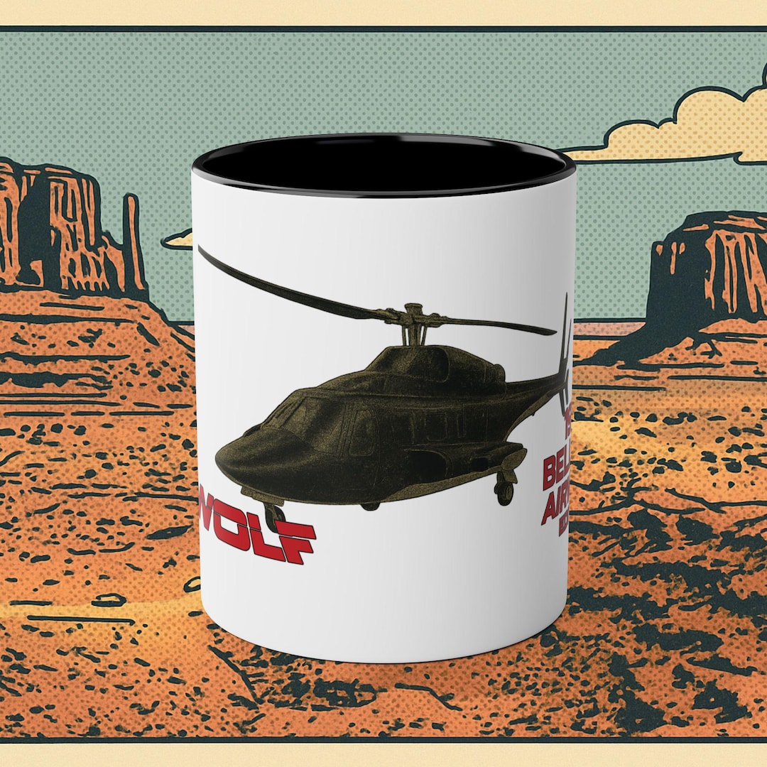 Airwolf Helicopter Mug - 1979 Bell 222 Retro TV Aircraft Gift - Etsy
