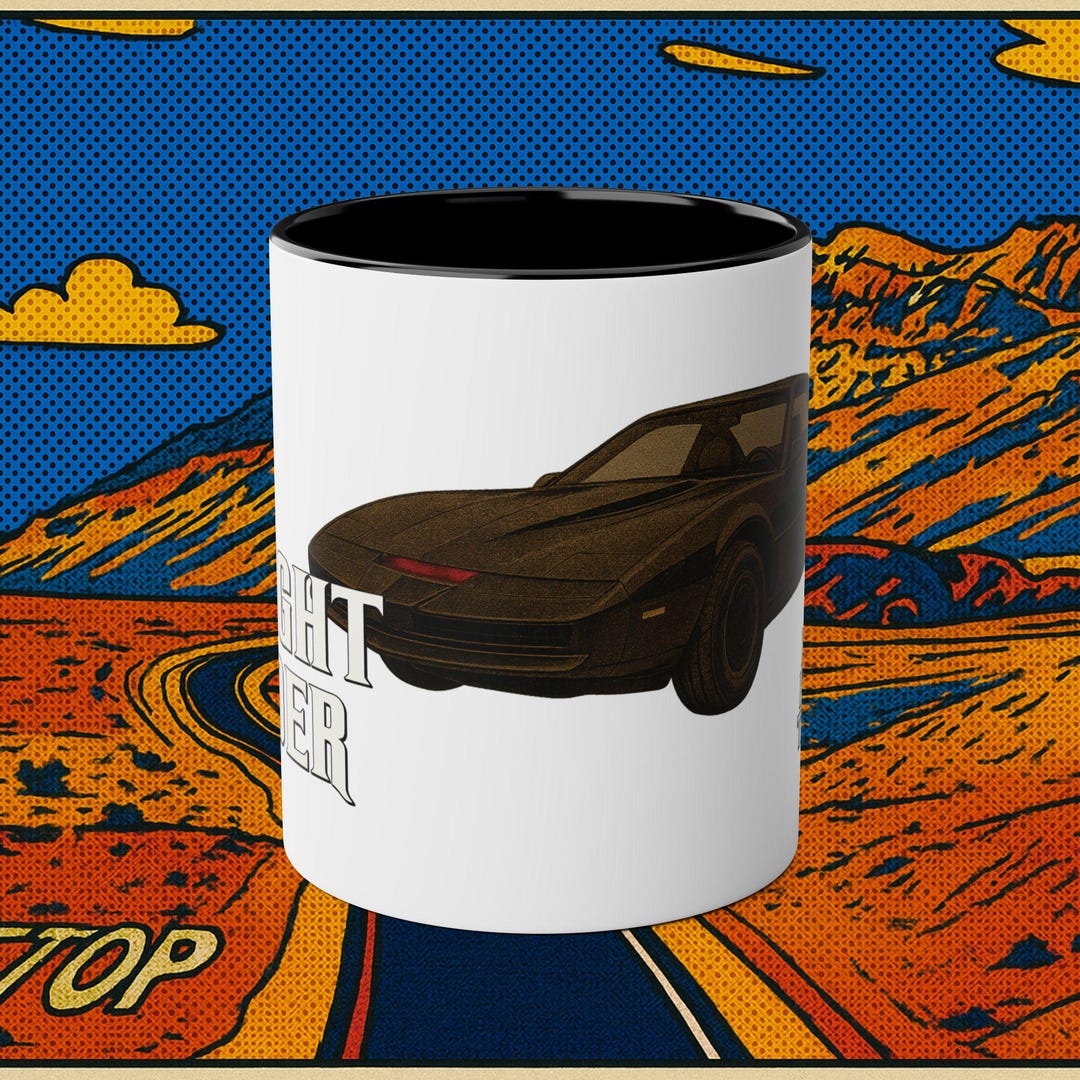 Knight Rider KITT Mug Retro 1980s Pontiac Firebird Trans Am TV Car Gift ...