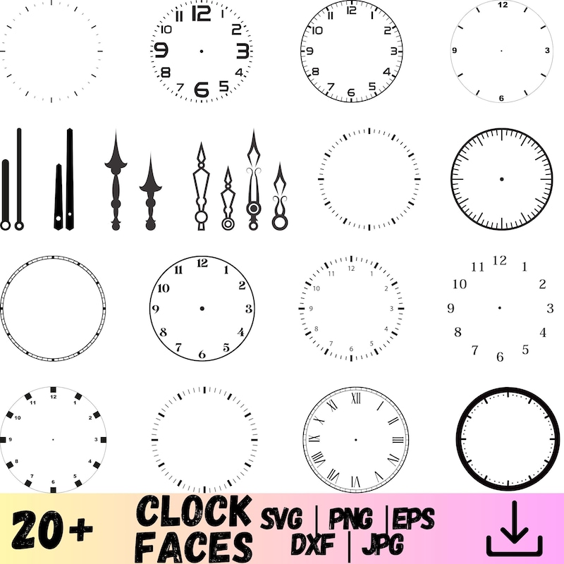 Clock Face With Numbers - Etsy