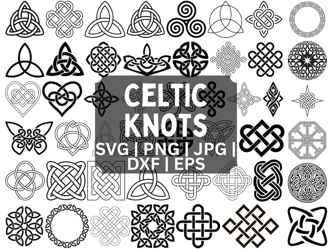 Celtic Knot Bundle Svg, Dxf, Eps, Ai, Pdf, Jpg, Png Knots Clovers ...