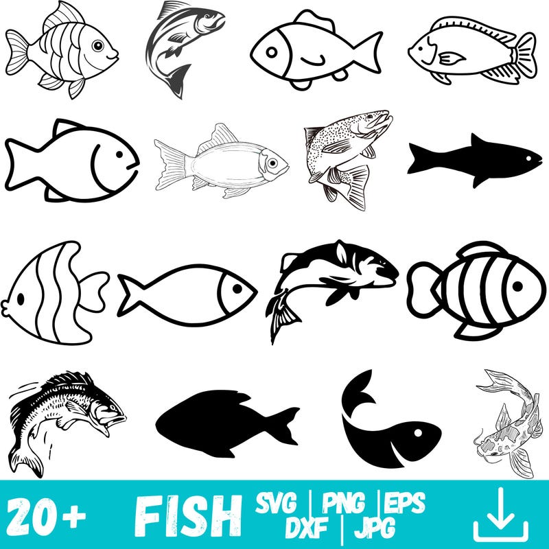 Fish Svg - Etsy