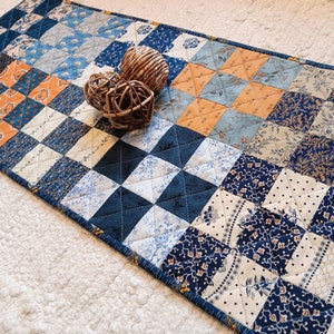 Quilted Primitive Table Runner 36 X 12.5 Topper Primitive Rustic ...