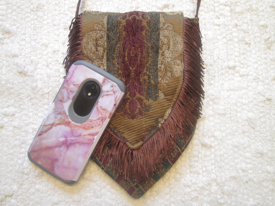 Small Crossbody Bag Cell Phone Handmade Purse Boho Gypsy Hippie Vegan ...