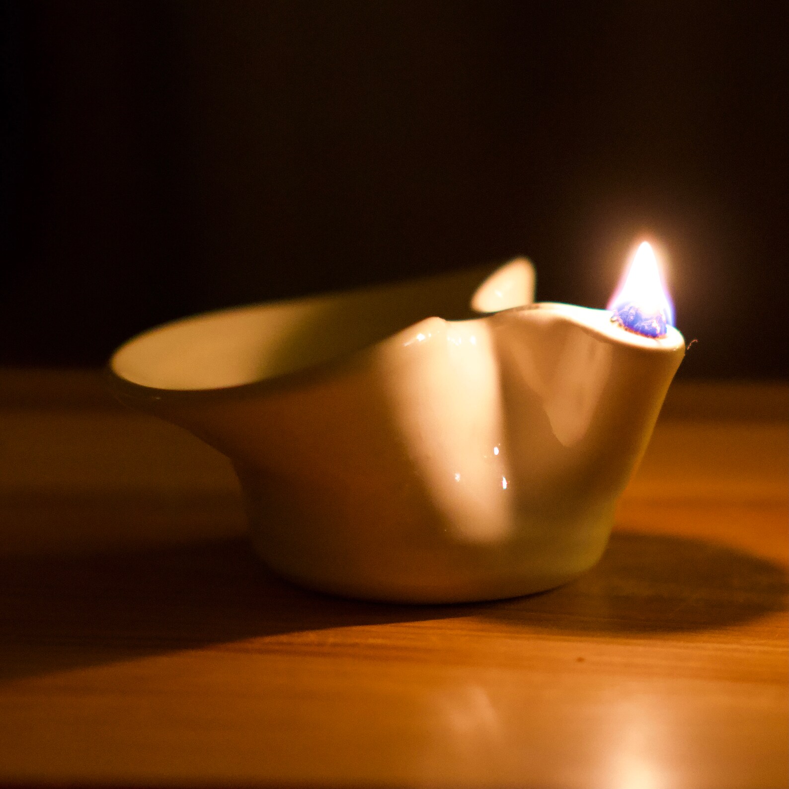 Pottery Olive Oil Lamp in White Glaze **READY TO SHIP - Etsy