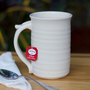 Large (16 Ounce) Stoneware Coffee Mug in White **READY TO SHIP - Etsy