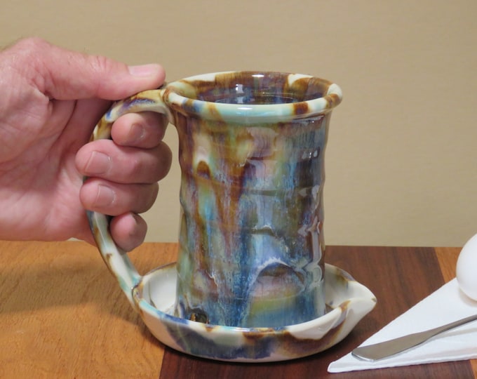 Stoneware Pottery Microwave Bacon Cooker in Tricolor - Etsy