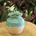 Small Pottery Fluted Edge Turquoise Vase - Etsy