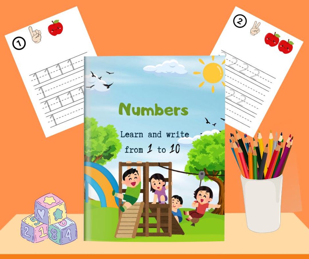 Number Tracing Coloring Book for Kids | Learn to Count 1–10 | Printable ...