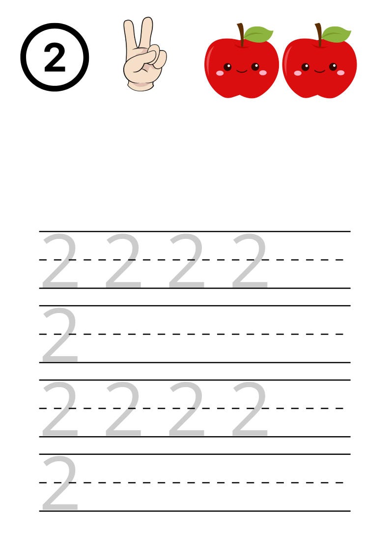 Number Tracing Coloring Book for Kids | Learn to Count 1–10 | Printable ...