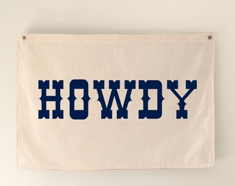 HOWDY - Pennant Flag - Etsy