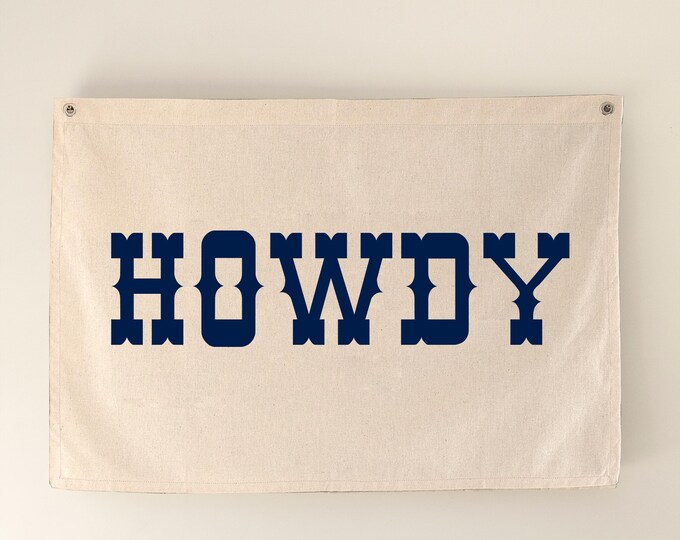 HOWDY - Pennant Flag - Etsy