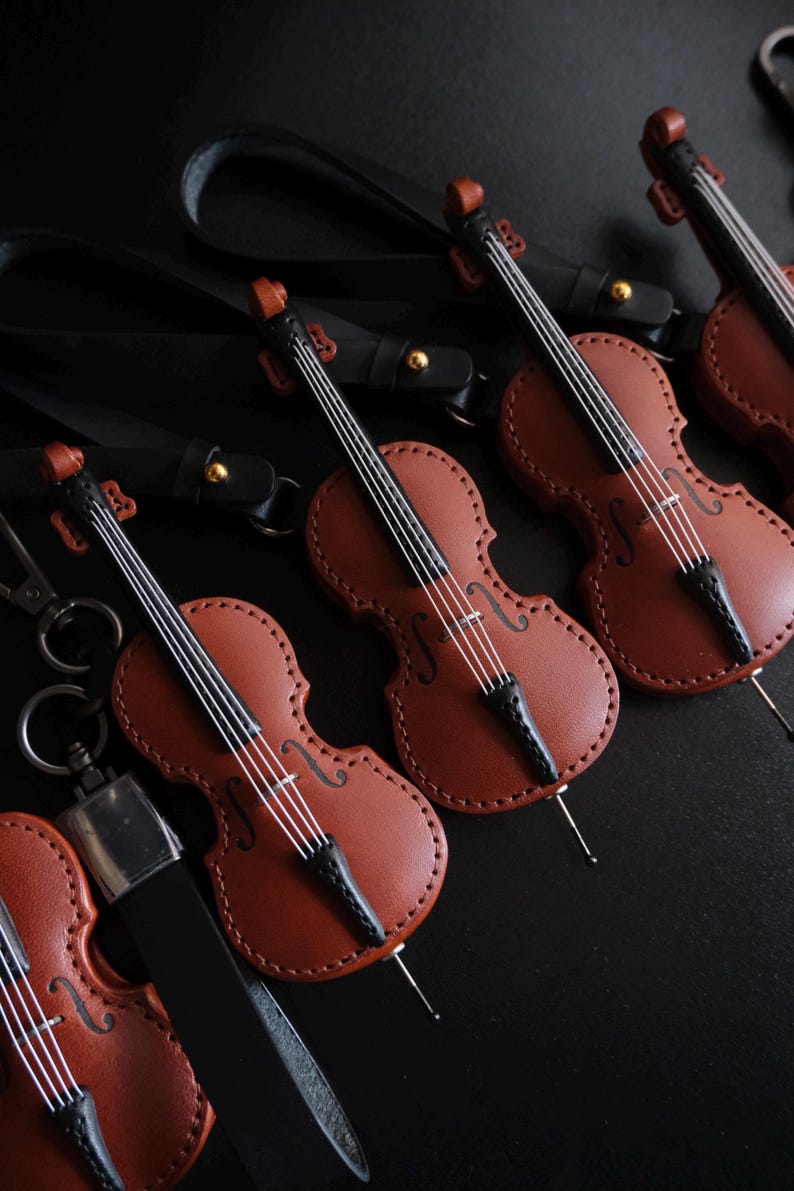 Handmade Leather Cello Bag Charm: Personalized Keychain, Music Lover ...