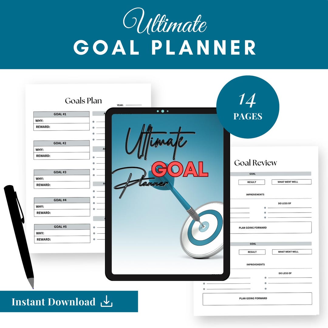 Ultimate Goal Planner | Printable Goal Setting and Productivity Planner ...