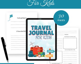 Kids Travel Journal: Printable Vacation Diary & Activity Book (PDF ...