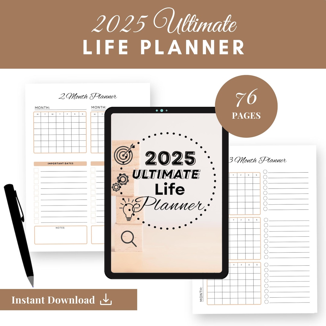 Ultimate Life Planner | Printable All-in-one Goal, Budget, Wellness ...