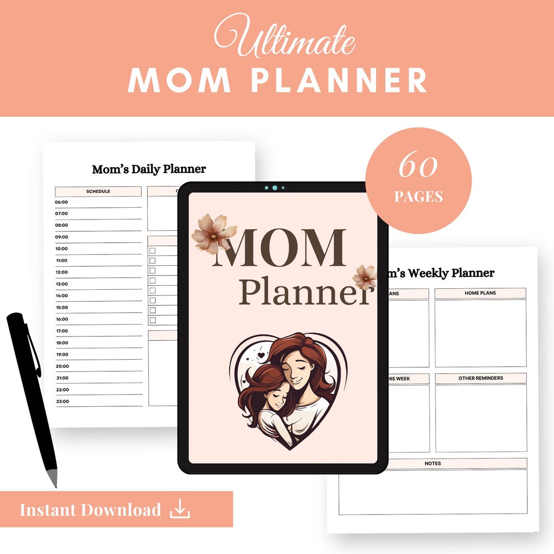 Ultimate Mom Planner | Working Mom Planner| Home Management Printable ...