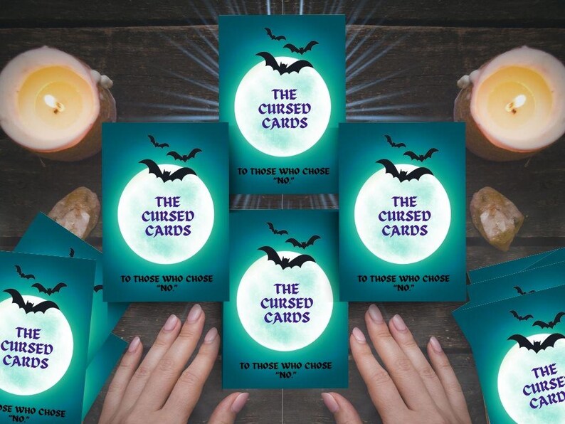 Printable Halloween Cursed Cards Game | Spooky Party Fun (digital ...