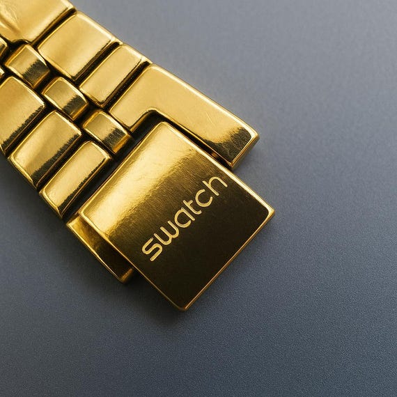 Vintage Swatch Irony Gold-Tone Watch – Swiss Quartz S… - Gem