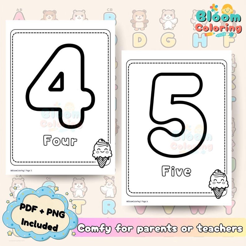 Numbers Coloring Pages for Kids | 0–100 Printable Counting Book | Fun ...