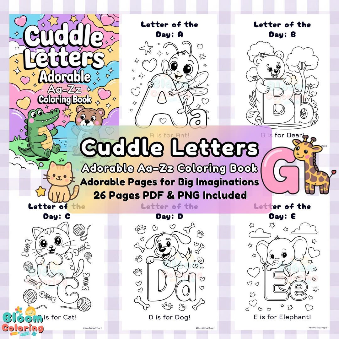 Alphabet Coloring Pages for Kids | A to Z Printable Letters Activity ...