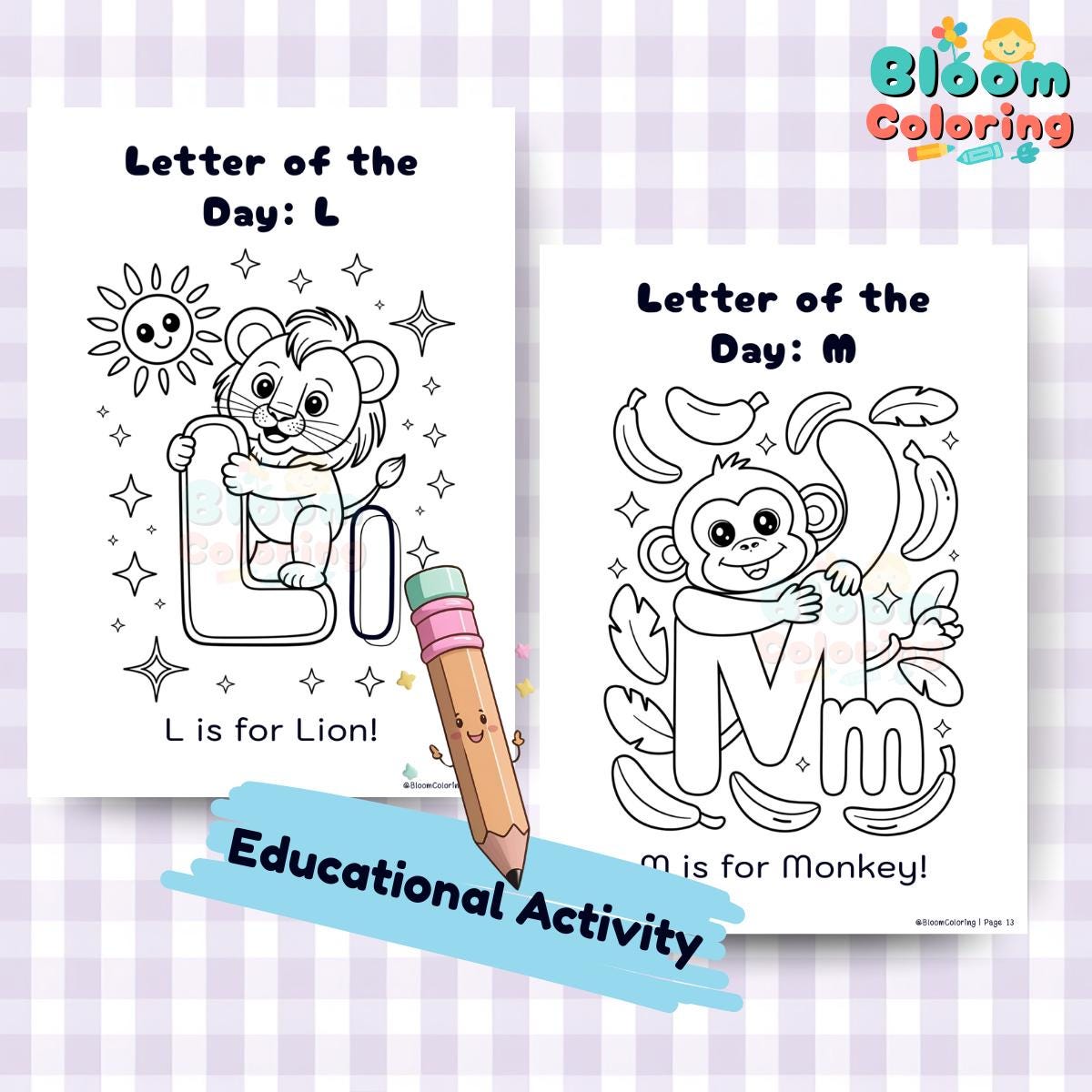 Alphabet Coloring Pages for Kids | A to Z Printable Letters Activity ...