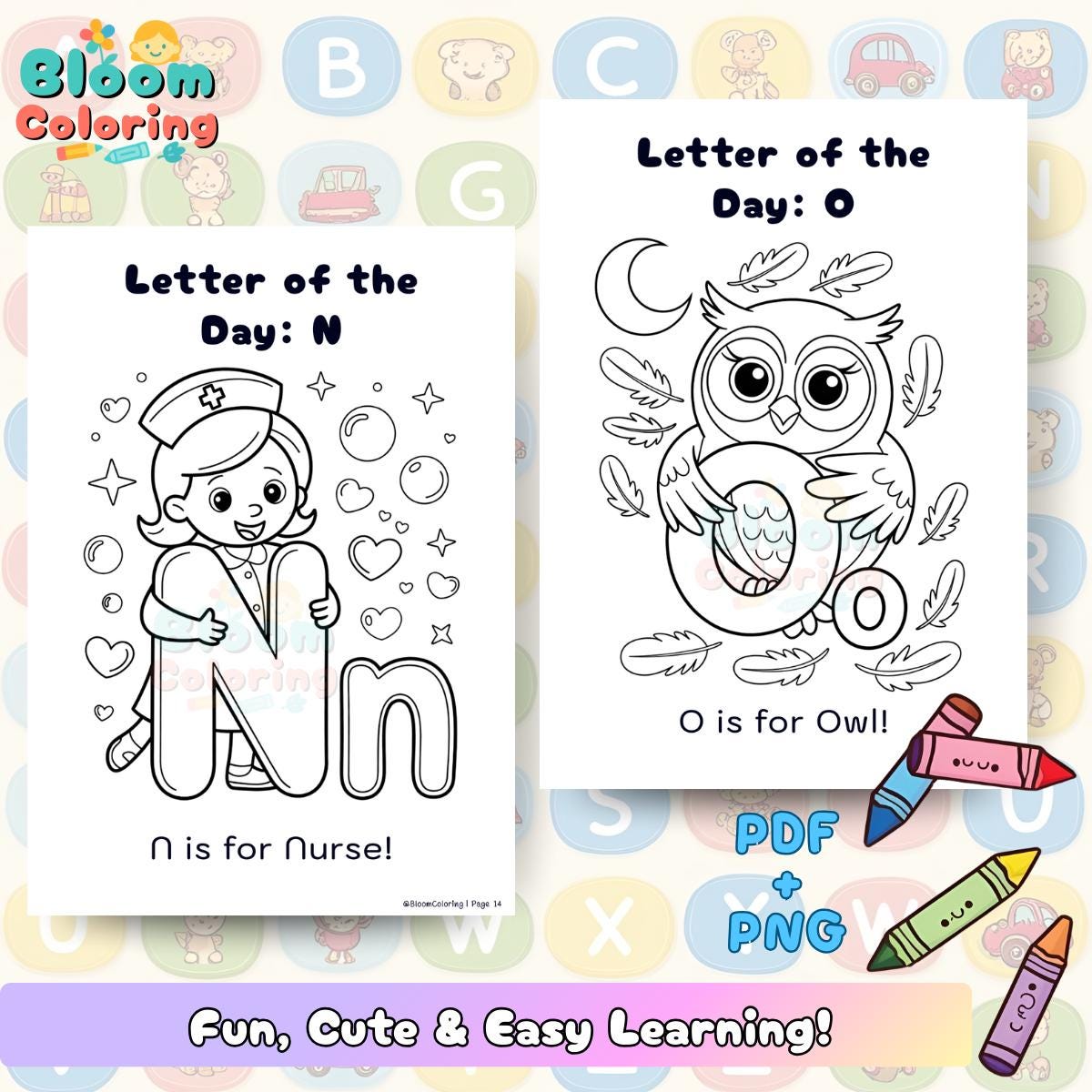 Alphabet Coloring Pages for Kids | A to Z Printable Letters Activity ...