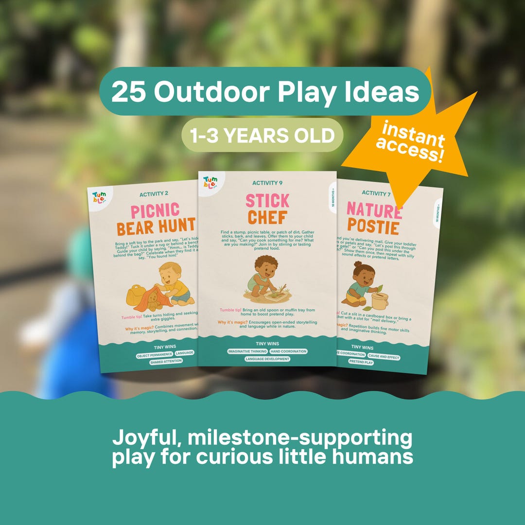 Outdoor Activity Cards for Toddlers (1–3 Years) - Nature Play Prompts ...