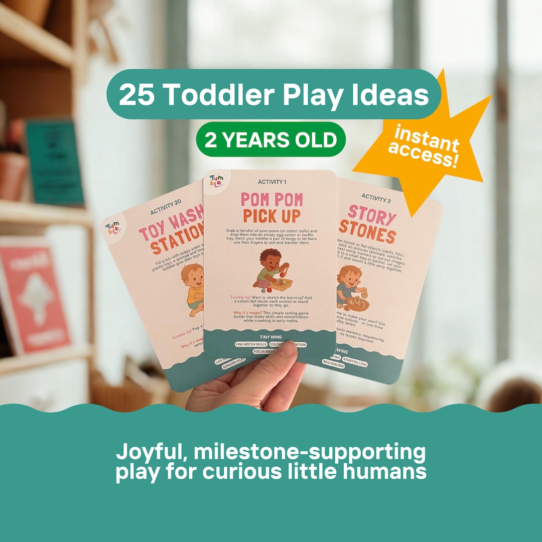 2 Year Old Toddler Play Ideas | Fun, Developmental Activity Cards to ...