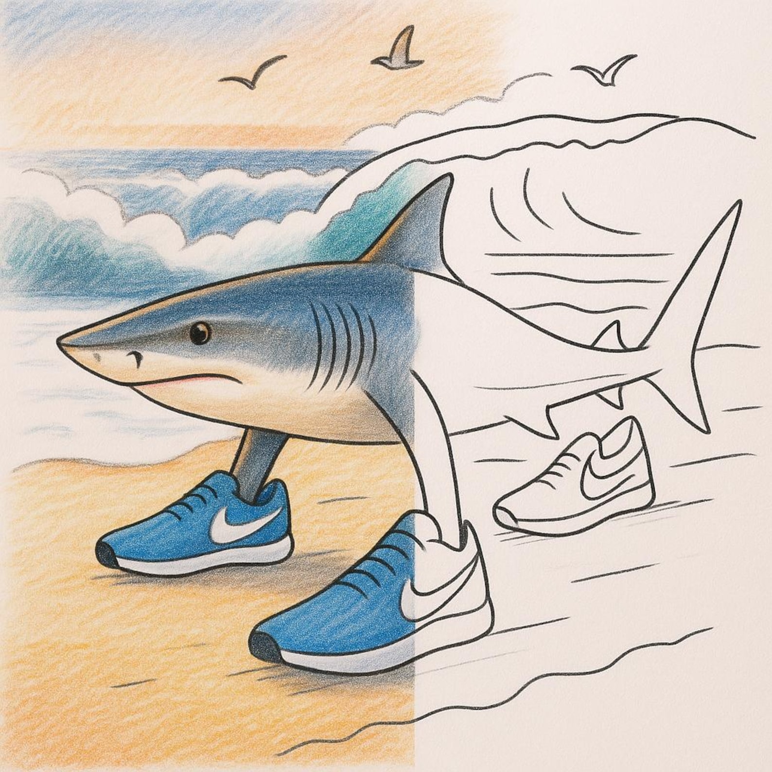 Kolorowanka Brainrot Italian - Viral AI TikTok Trend do druku, zabawne ...