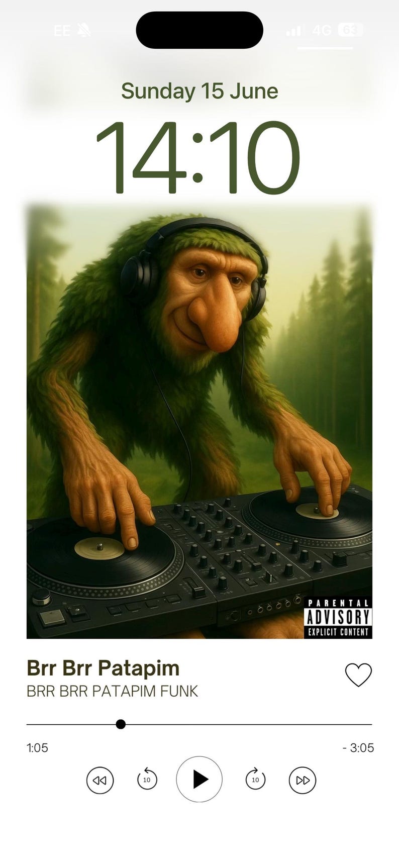 Italian Brainrot Spotify Phone Wallpaper | Brr Brr Patapim | AI ...