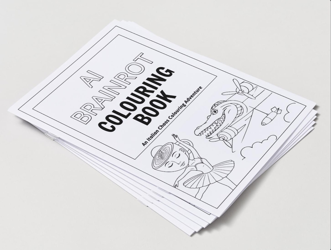 Libro da colorare "Brainrot" italiano - Tendenza virale di TikTok con ...