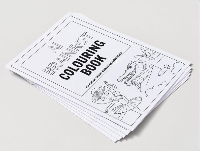 Italian Brainrot Colouring Book - Viral AI Tiktok Trend Printable ...