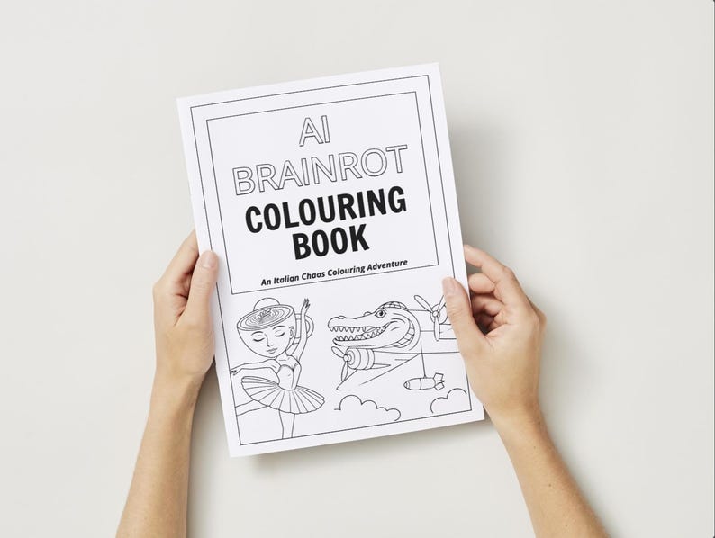 Italian Brainrot Colouring Book - Viral AI Tiktok Trend Printable ...