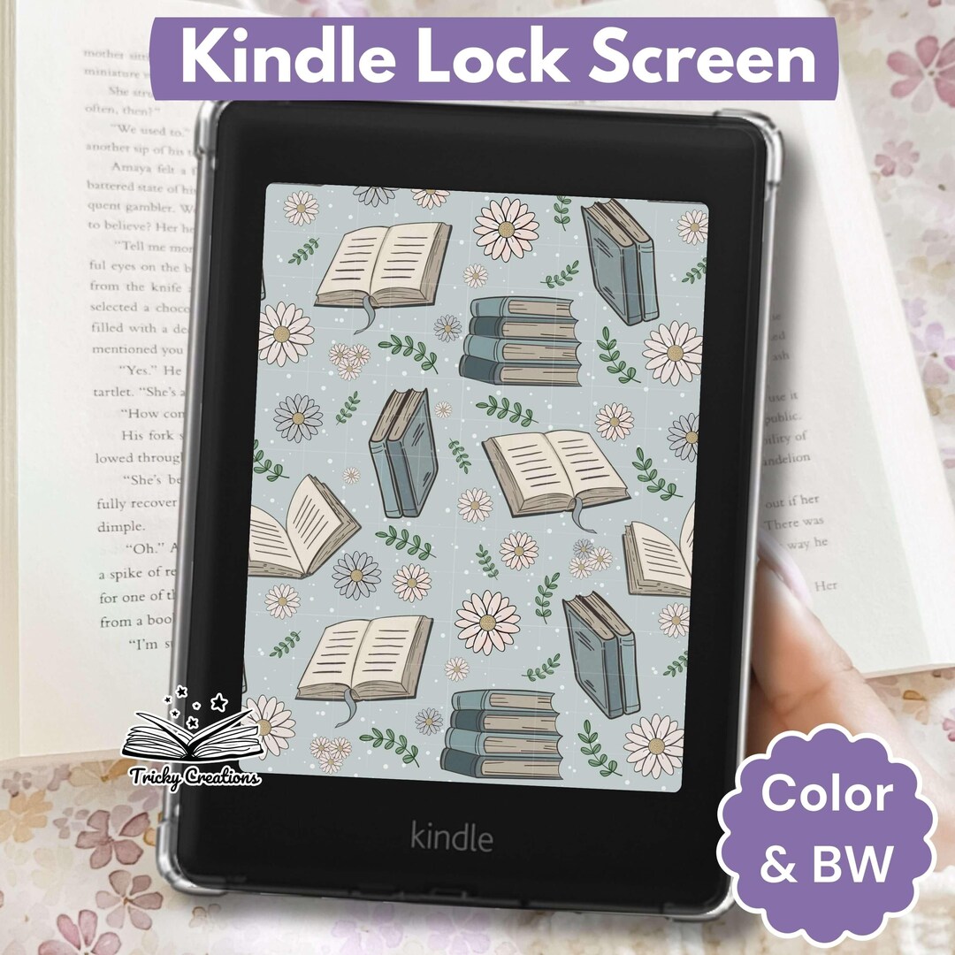 Daisy Book Floral Kindle Lock Screen Book Aesthetic Kindle Screensaver ...