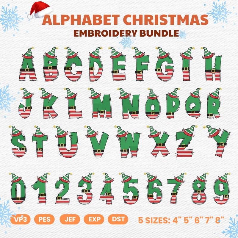 Elf Embroidery Alphabet - Etsy